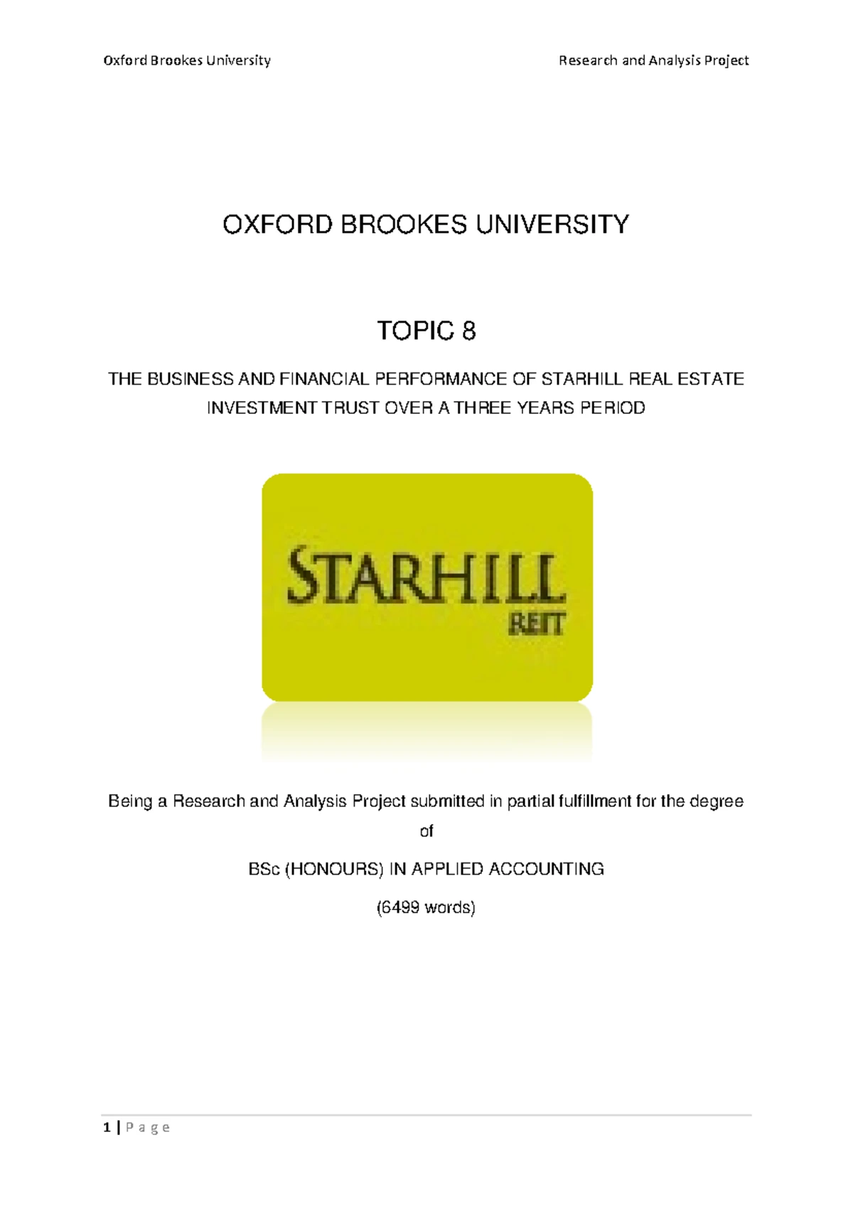 OBU- RAP - Oxford Brookes University Research and Analysis Project ...