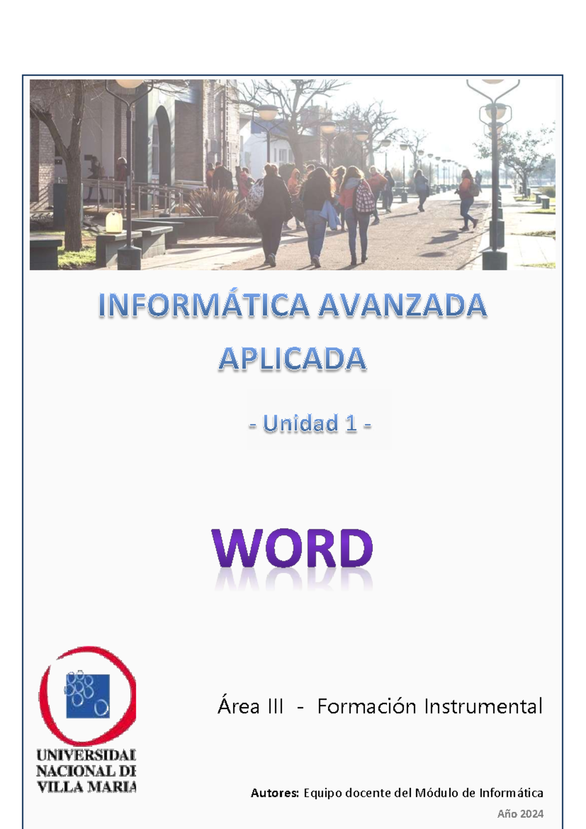 Unidad 1: Guía Práctica de Microsoft Word - INFORMATICA AVANZADA ...