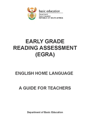 EFAL EGRA Teacher Guide for Early Grade Reading Assessment 250116 - Studocu