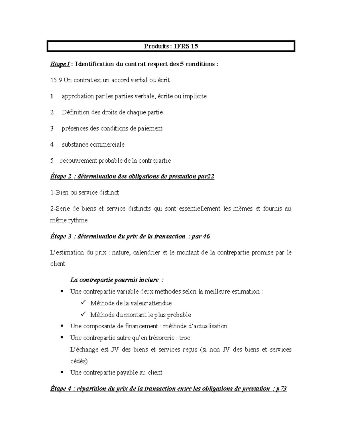 Fiche produit : IFRS 15 - Identification et comptabilisation des ...
