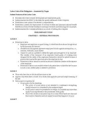 Labor Law Review: Unfair Labor Practices & Union Security Clauses - Studocu