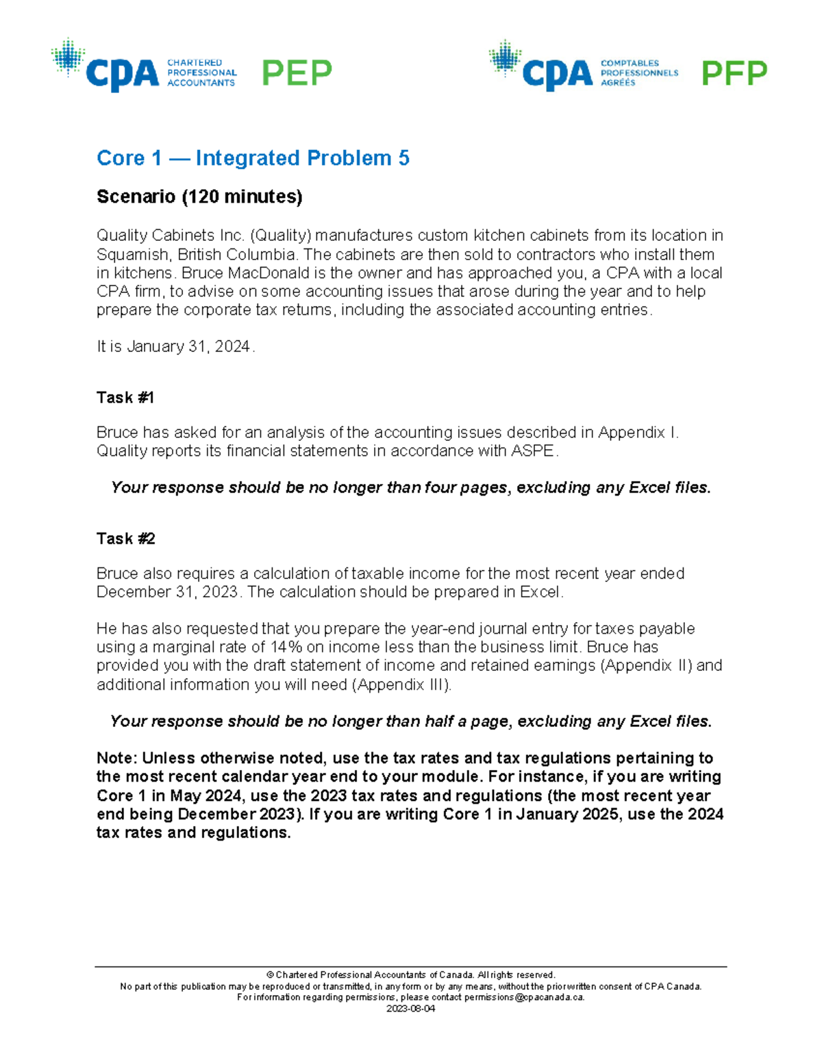 CO1-2401E-IP05 - Core 1: Integrated Problem 5 Analysis and Solutions - Studocu