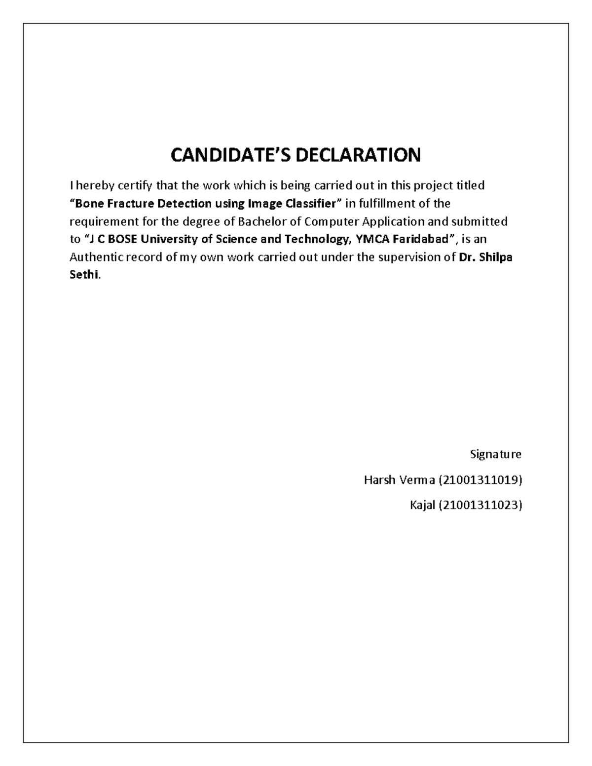 Candidate - this is a document for BCA - BCA Computer Applications ...