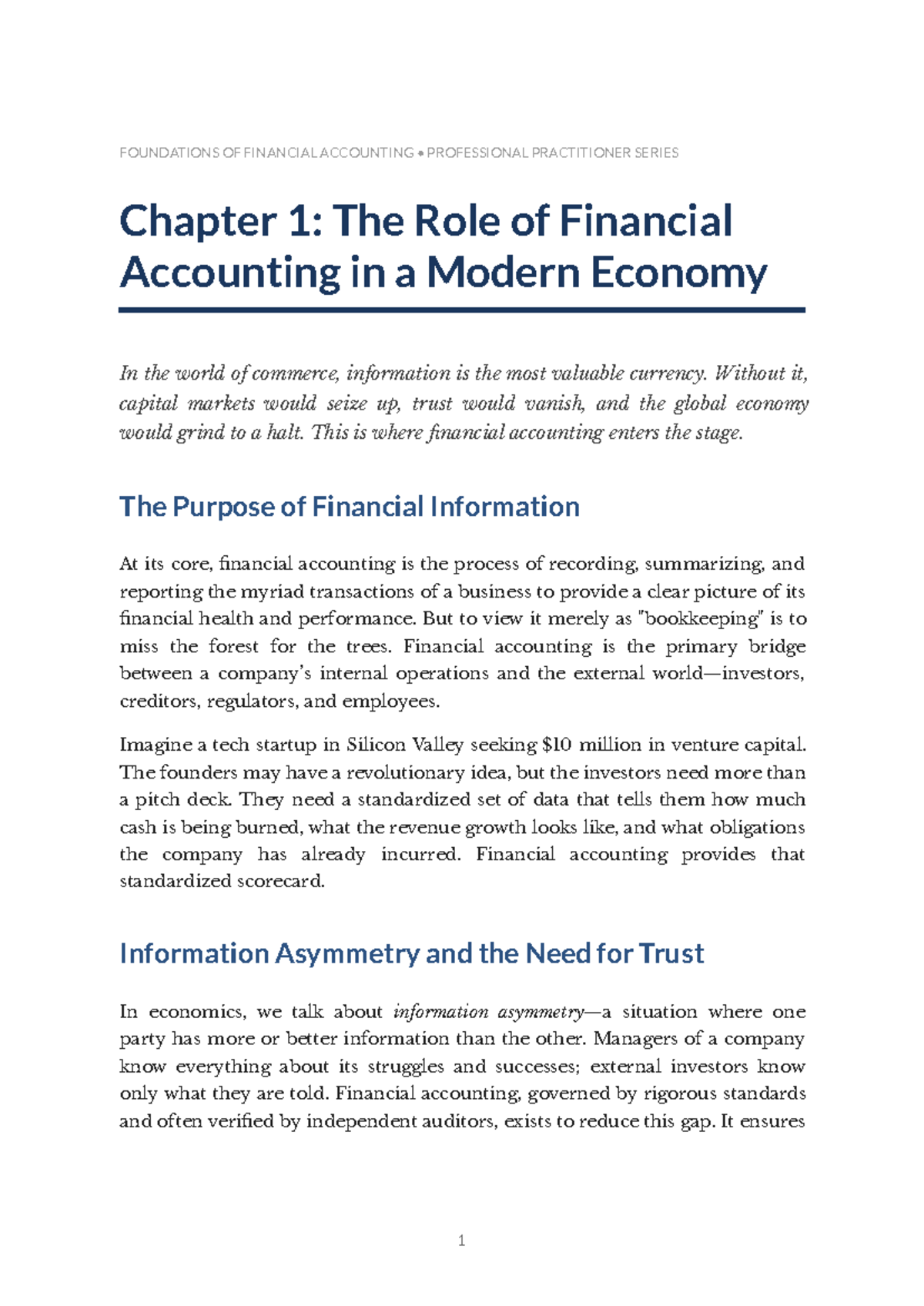 FOUNDATIONS OF FINANCIAL ACCOUNTING: Chapter 1 Overview - Studocu