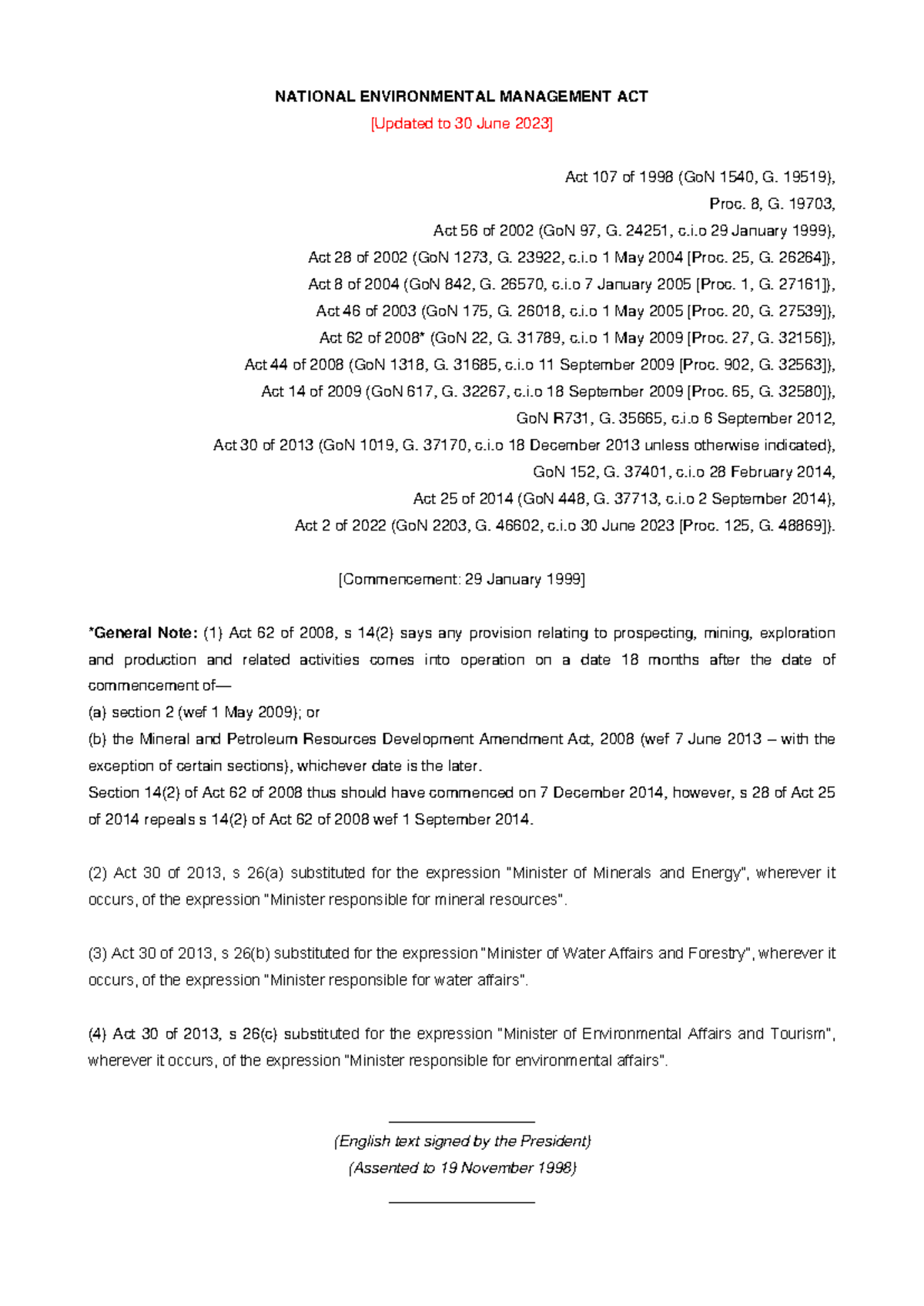 NEMA: National Environmental Management Act Overview and Amendments ...