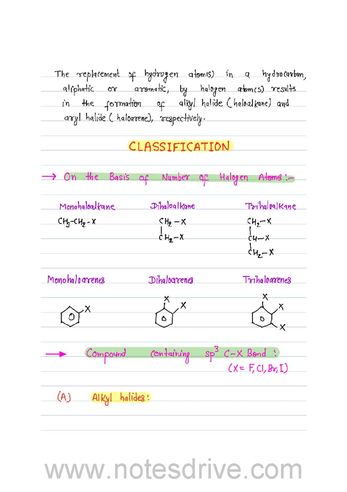 Chapter 10: Haloalkanes and Haloarenes (Chemistry 101) - Studocu
