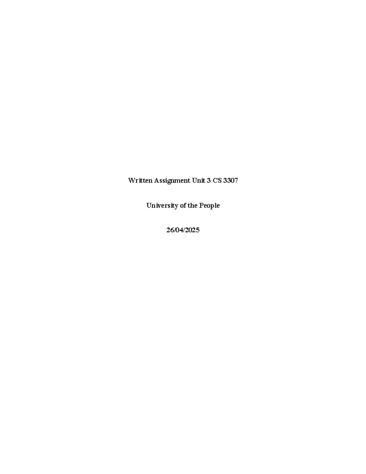 CS 3307 Written Assignment Unit 3: File Systems, RPCs, and Security ...