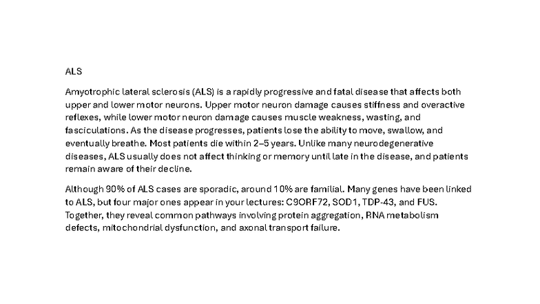ALS 101: Understanding Amyotrophic Lateral Sclerosis and Its Genetics ...