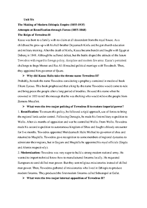 History Module (Revised) - MODULE HISTORY OF ETHIOPIA AND THE HORN (Hist. 102) FOR STUDENTS OF ...