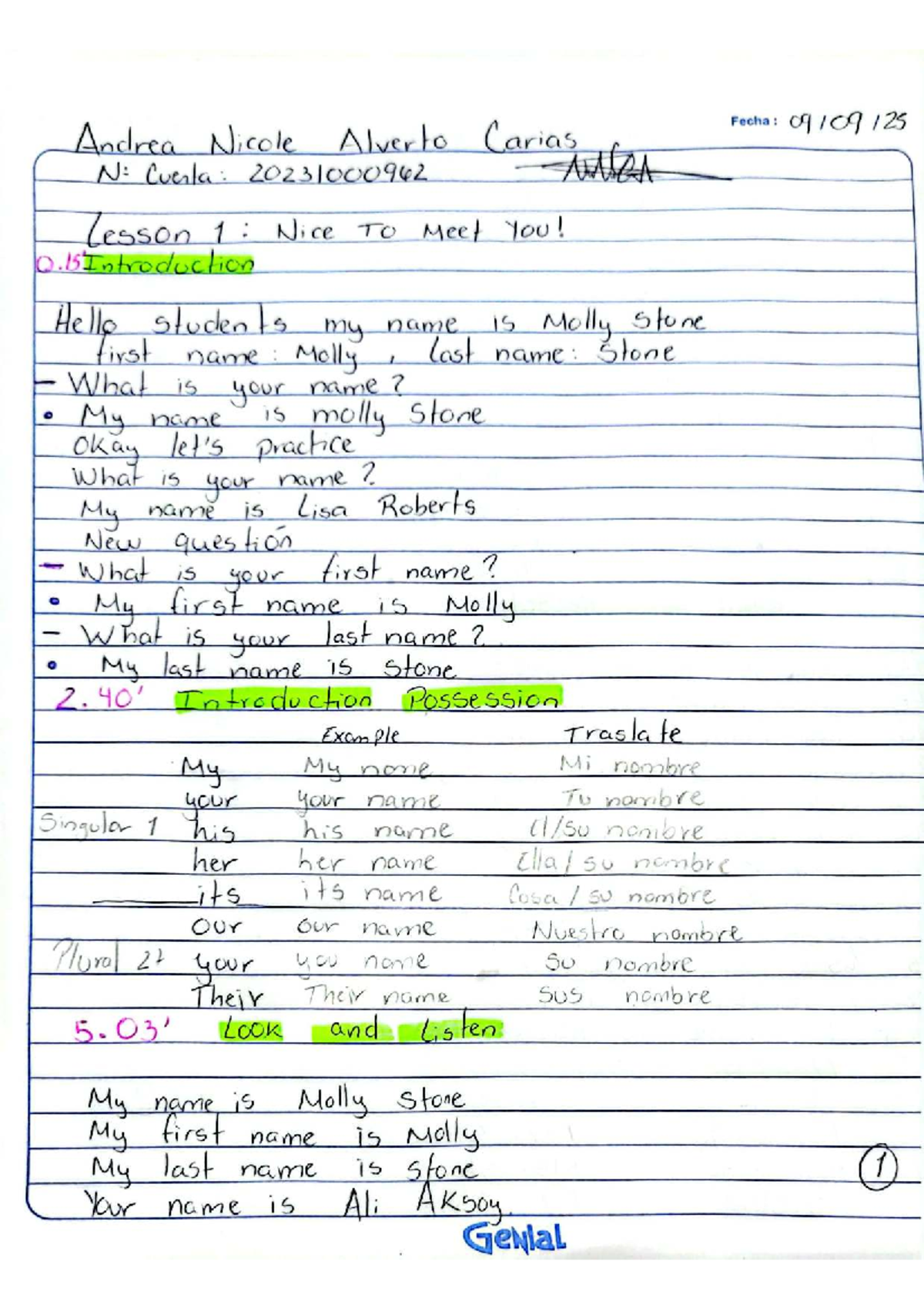 MICA Lesson 1: Introduction to Names and Greetings - Studocu