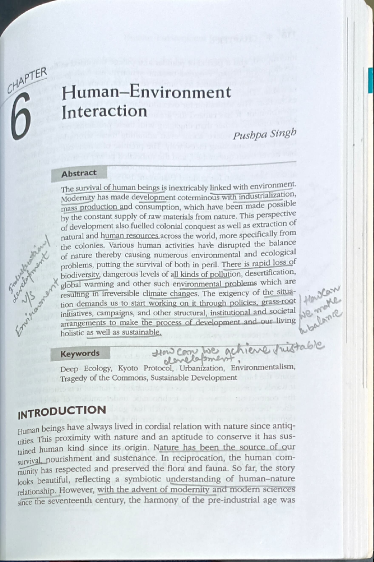 Unit - 3 - Human - Environment Interaction - CHAPTER 6 rel Human ...