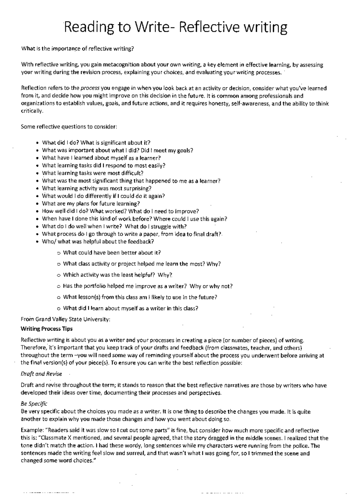Full notes on reflection for Year 11 Advanced 2018 - Studocu