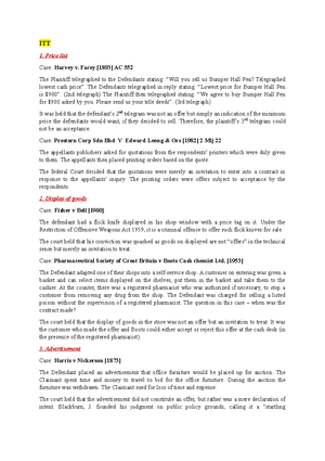 Hire Purchase Law - notes with cases - HIRE PURCHASE LAW Hire Purchase ...