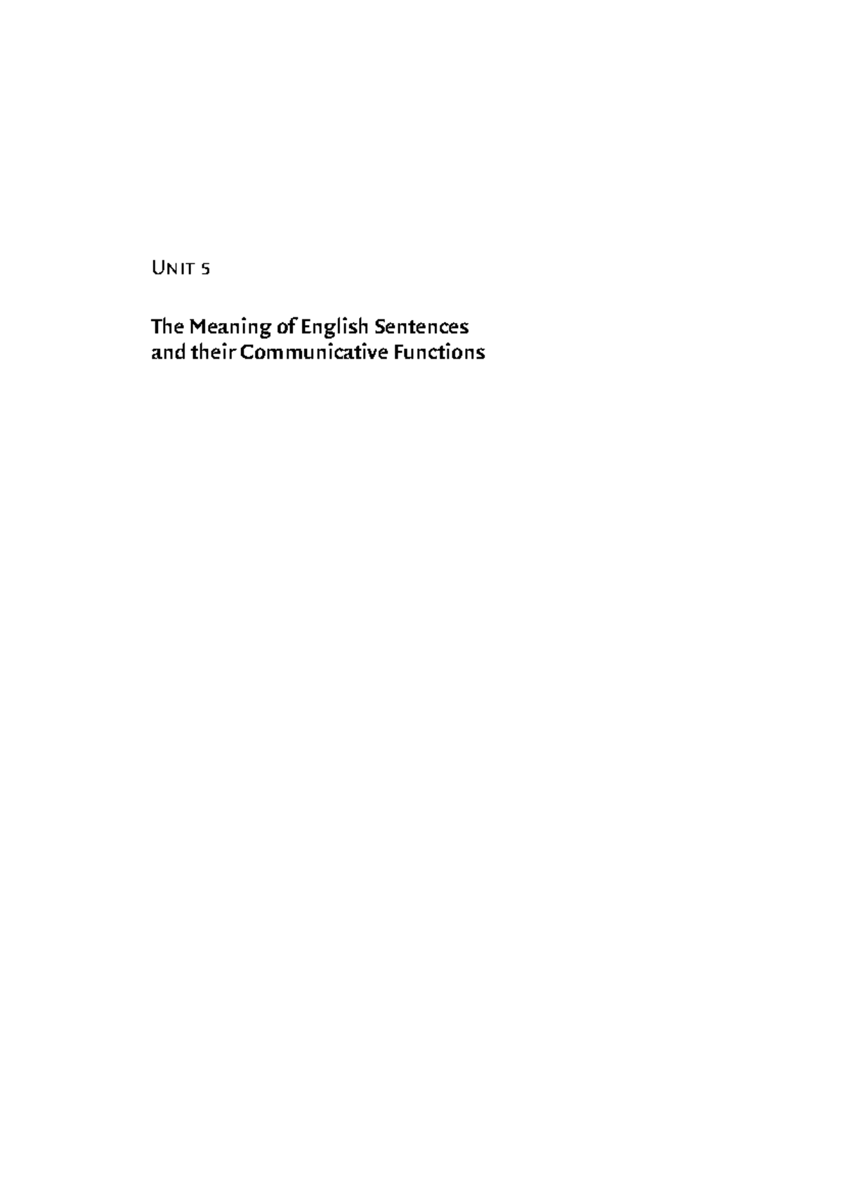 Chapter 10: Sentence Semantics and Communicative Functions - Studocu