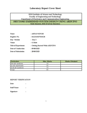 21CSC205P Database Management Systems-updated Students copy - SRM INSTITUTE OF SCIENCE AND - Studocu