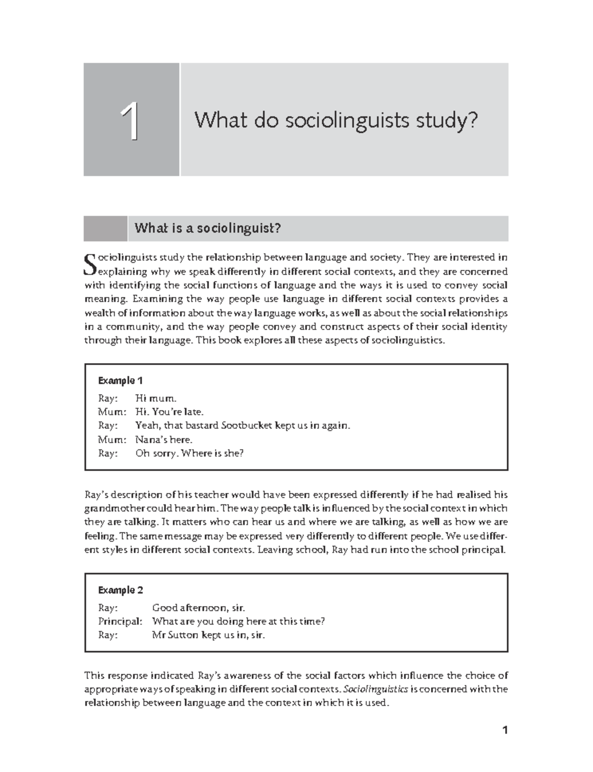 Chapter 1: Exploring the Field of Sociolinguistics (ENG101) - Studocu