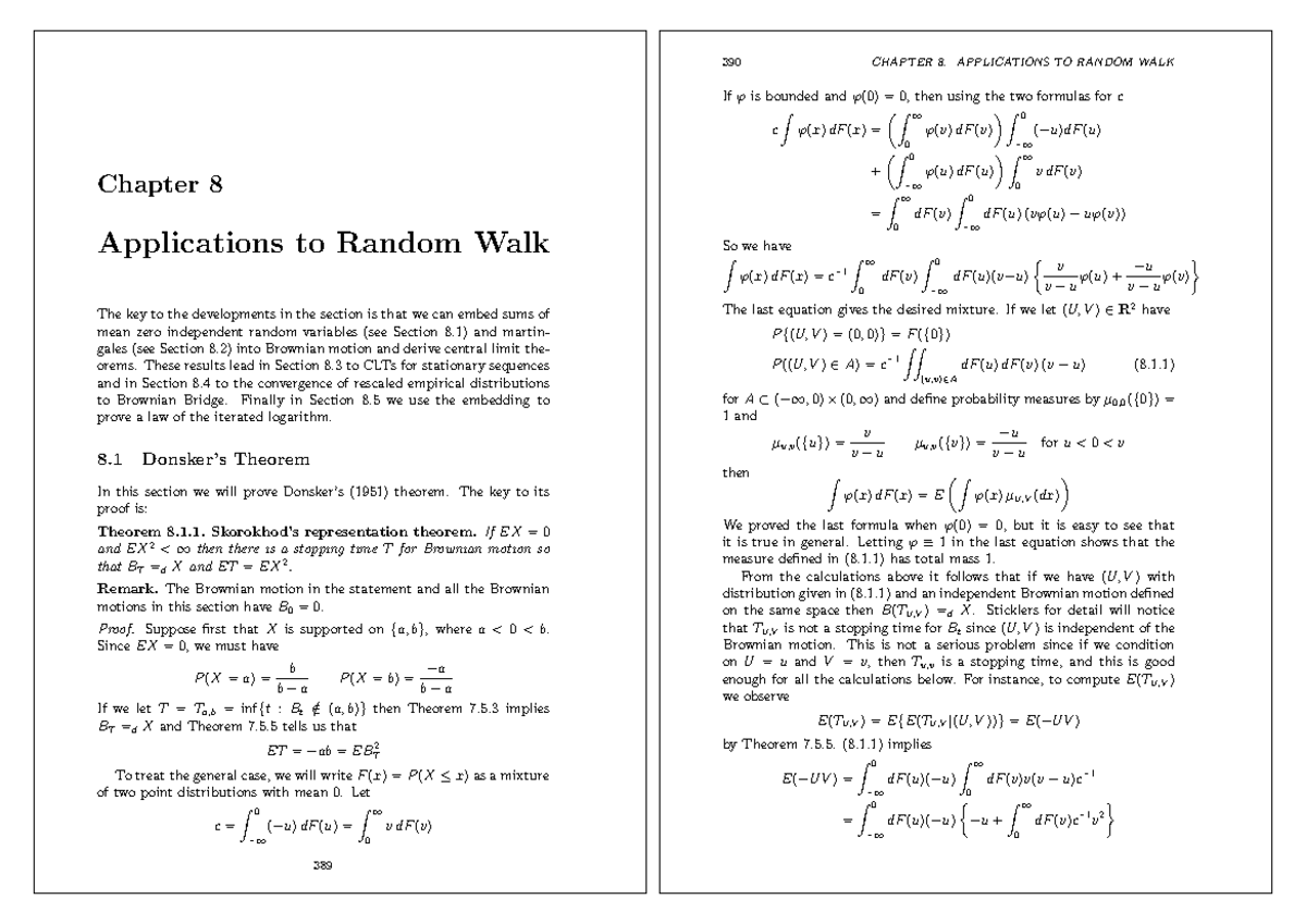 390 Chapter 8: Applications of Random Walks in Probability Theory - Studocu