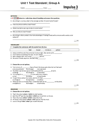 Ćwiczenia z Strony Biernej w Języku Angielskim - PDF - Studocu