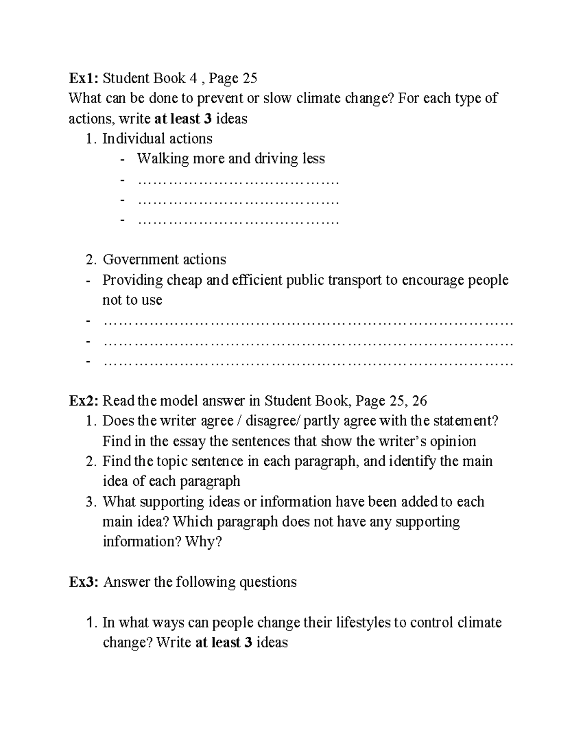 IF 80 Homework - Climate Change Prevention Strategies and Opinions ...