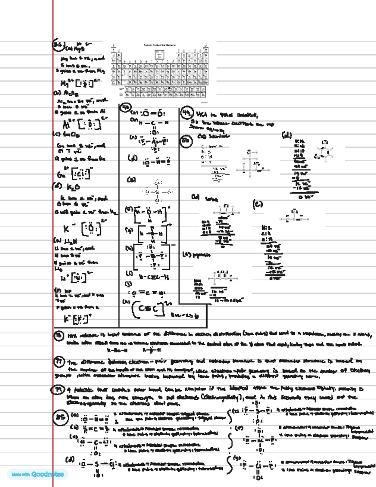 Problem Set 5 - Notes on Molecular Geometry and Valence Electrons - Studocu