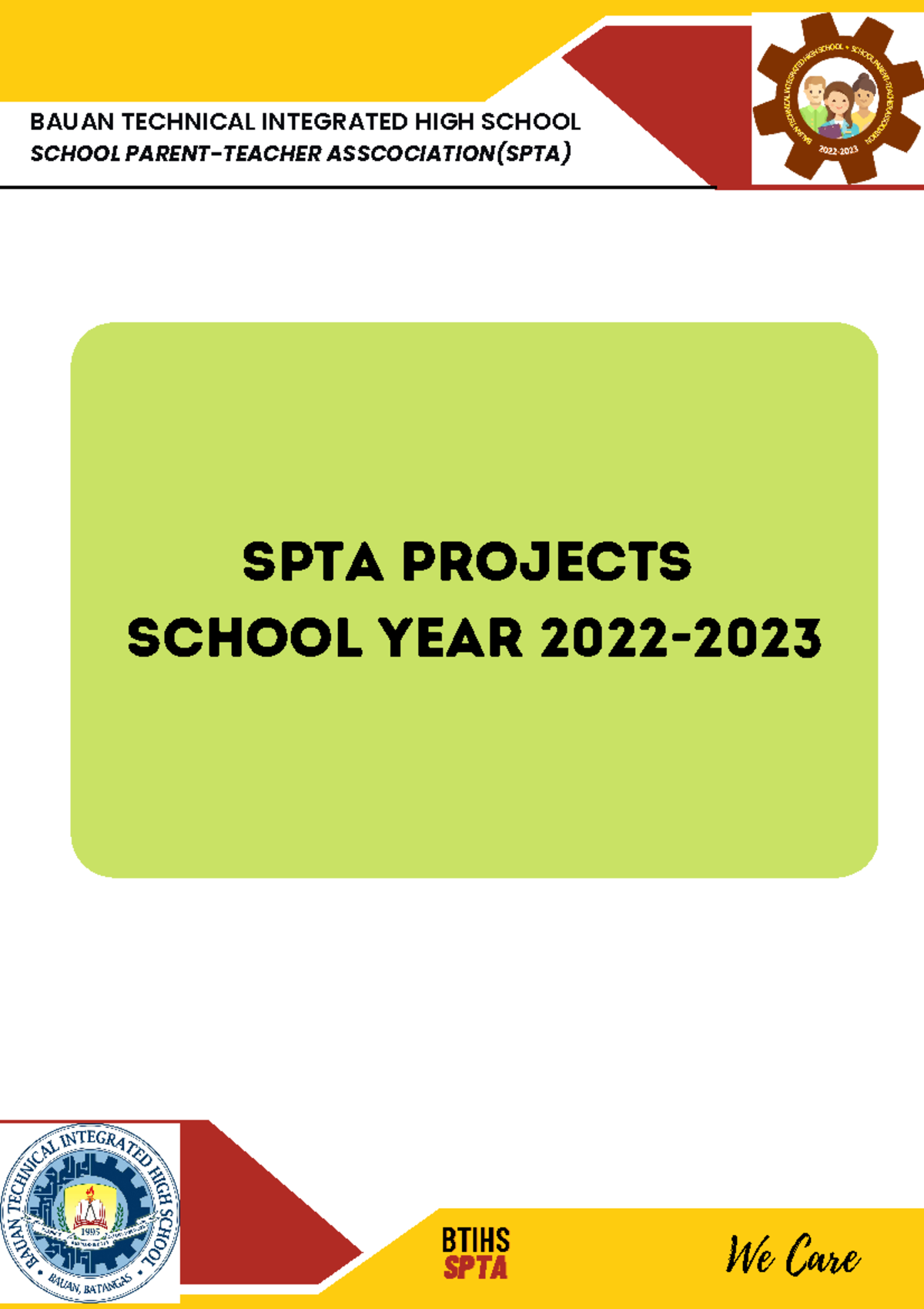 SPTA- Project Accomplishments & Updates for School Year 2022 - Studocu