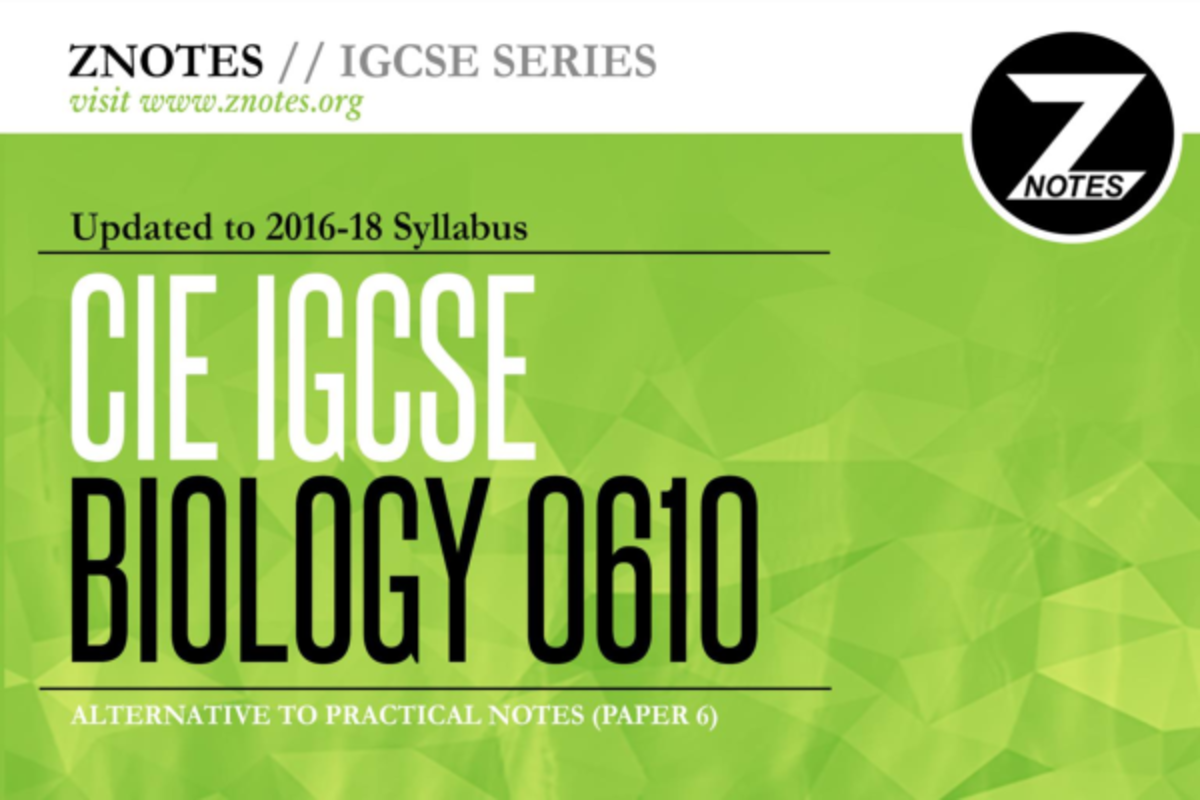 Igcse Biology Paper 6: Key Concepts and Experiment Notes - Studocu