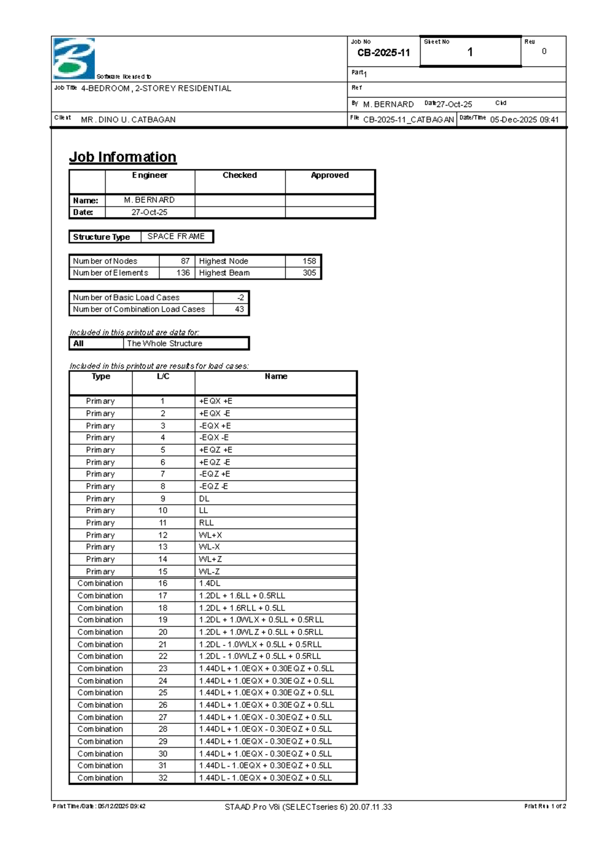 2.1 STAAD.Pro Final Exam Report for Residential Structure - Studocu