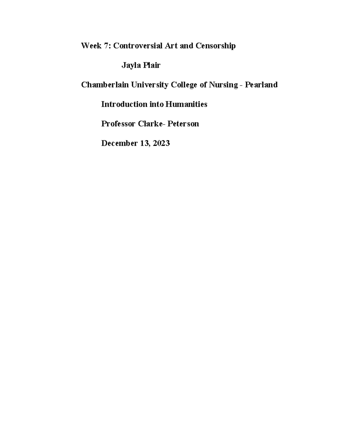 Week 7: Controversial Art & Censorship in Humanities (Intro to ...