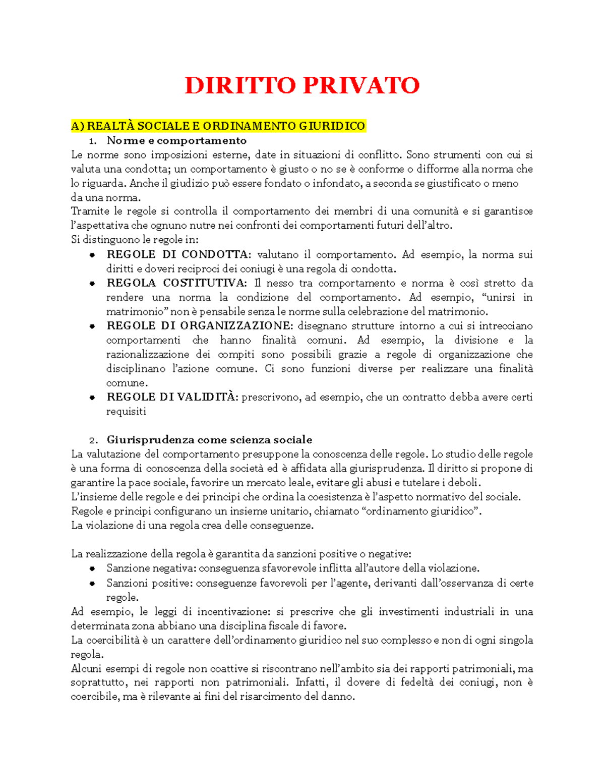 Diritto privato: norme, regole e principi fondamentali del sistema ...