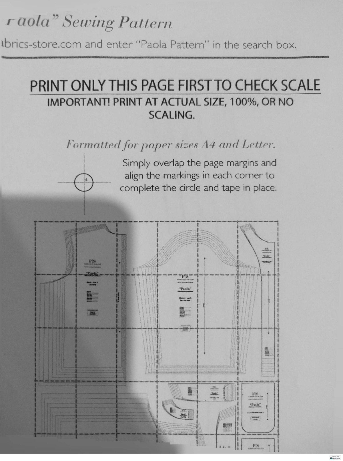 Aaa - Lecture on Sewing Pattern Printing Instructions - Studocu