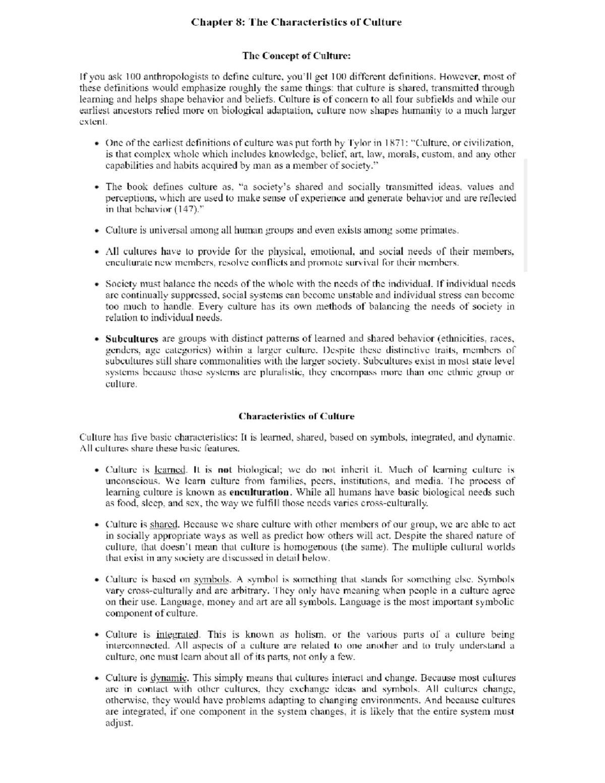 What is Culture? What are the different types of Culture? - Chapter 8 ...