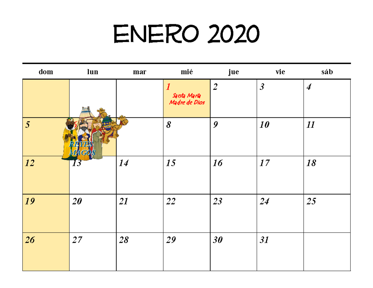 Calendario y Festivos 2020: Fechas Importantes y Celebraciones - Studocu