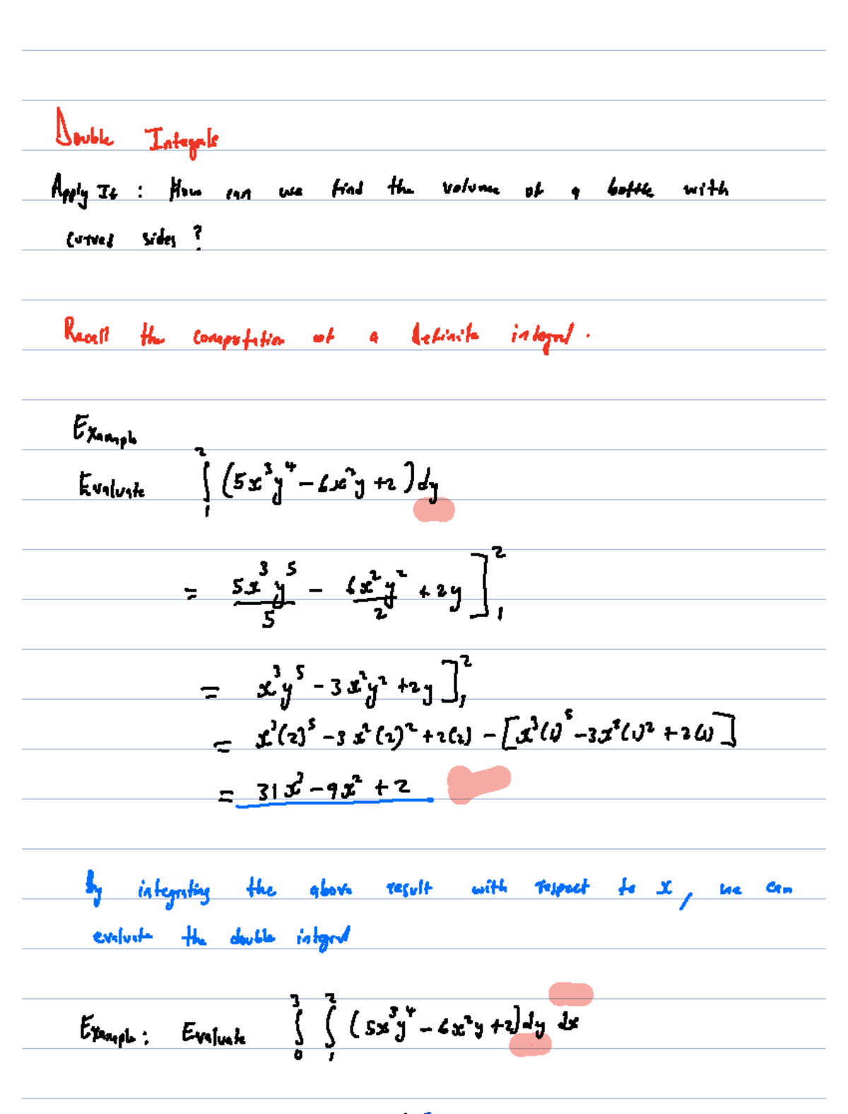 Lecture 10 - Introduction to Double Integrals and Volume Calculations ...