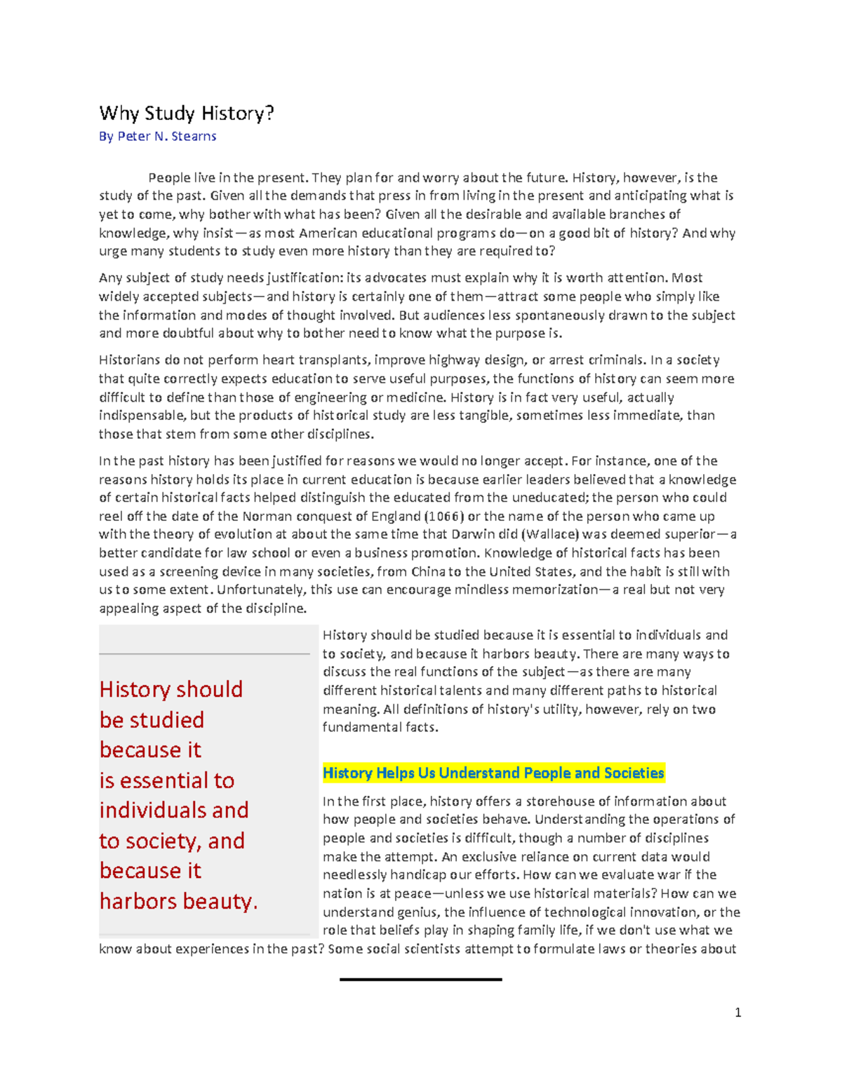The Importance of Studying History: Understanding Change and Society ...