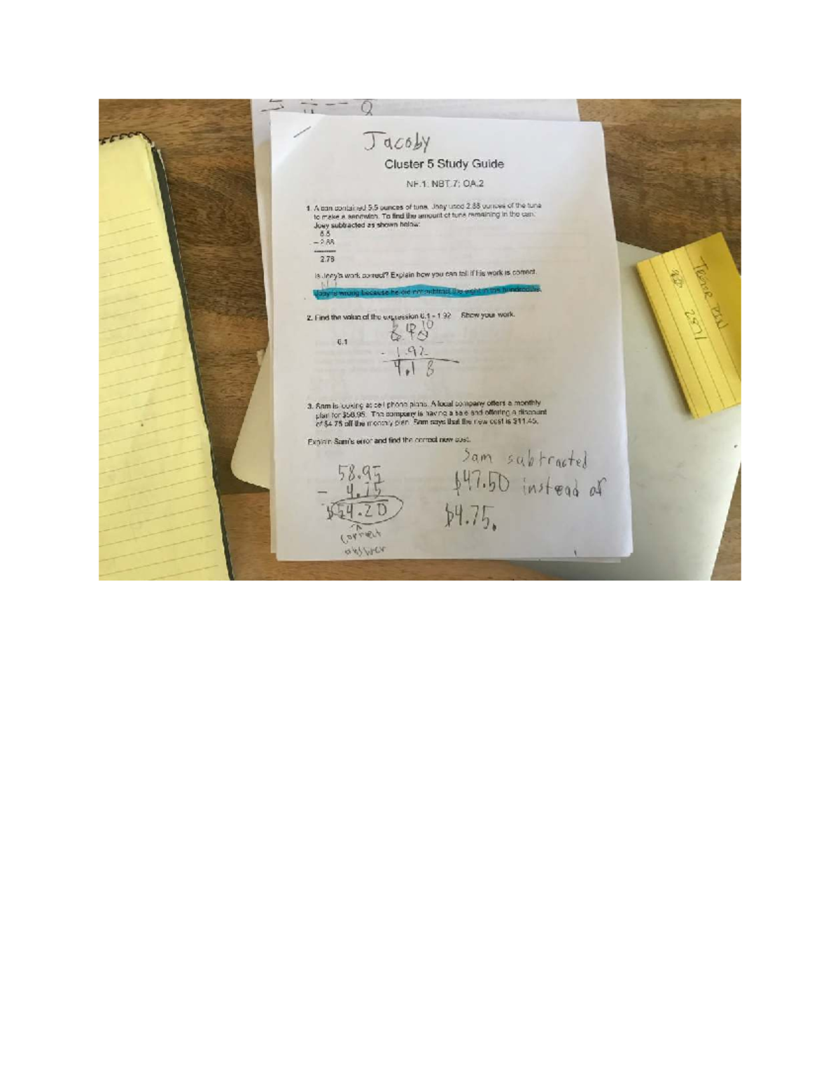 Cluster 5 Study Guide - Math Concepts and Problem Solving - Studocu