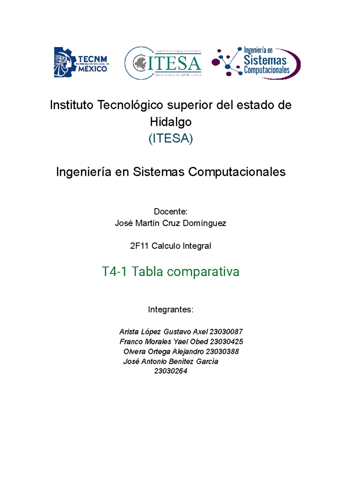 T4-1 Comparativa de Series Finitas e Infinitas en Cálculo Integral ...