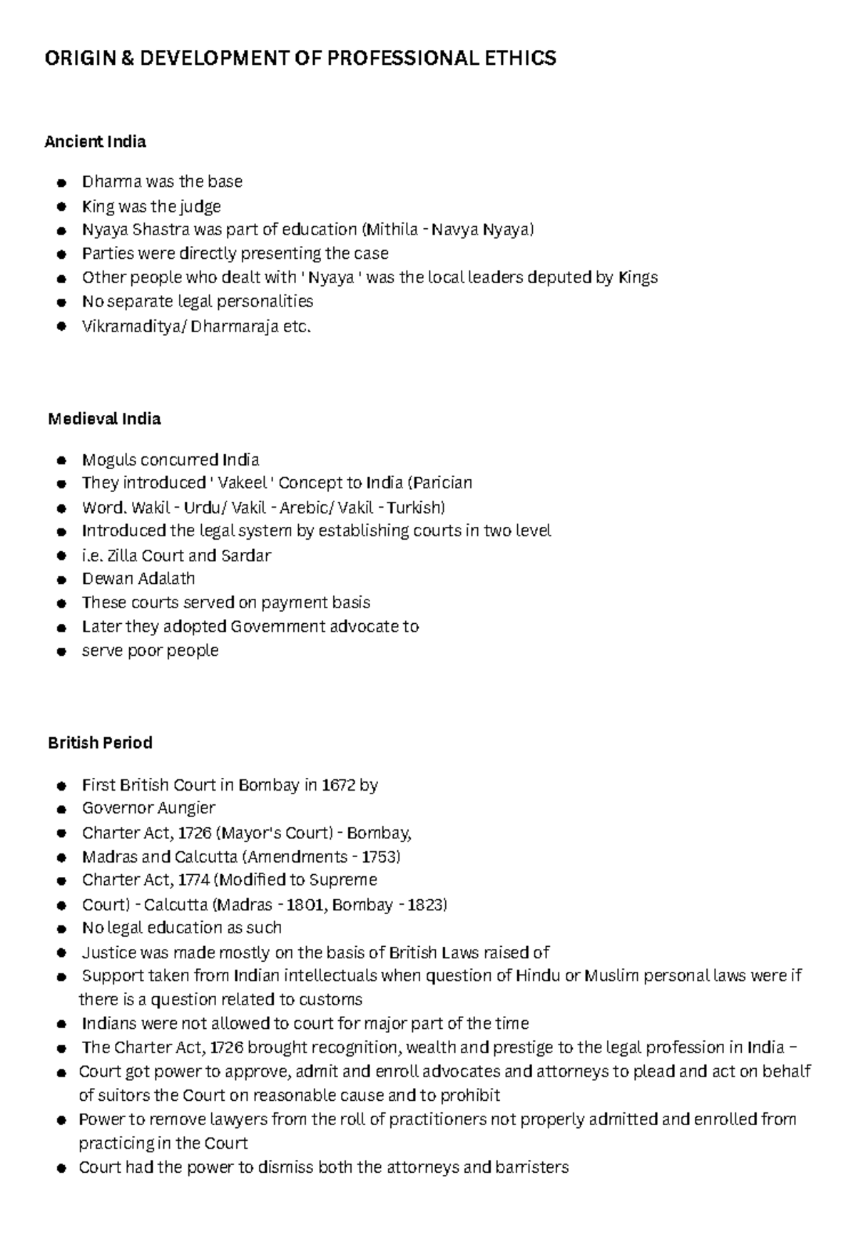 A Historical Overview of Professional Ethics (LAW 101) - Studocu