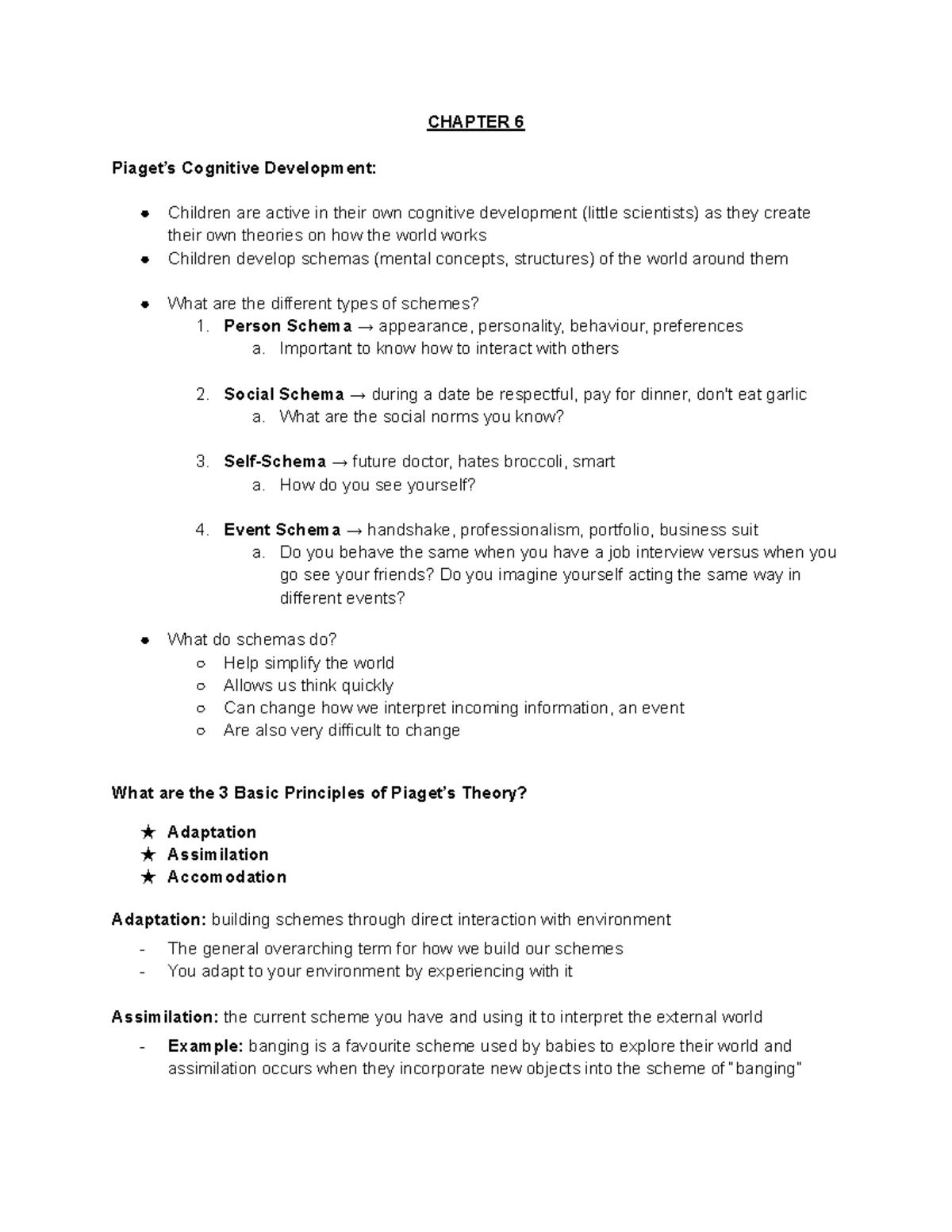 Cognitive Development in Children: Chapter 6 Overview - Studocu
