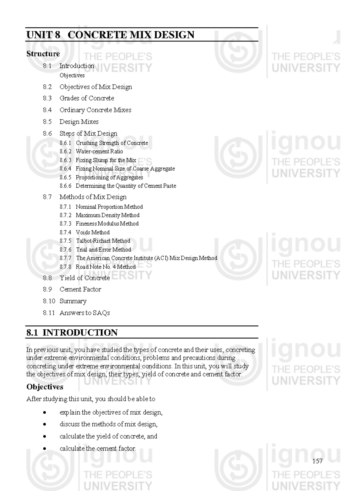 Concrete Mix Unit-8 - Concrete Mix Design UNIT 8 CONCRETE MIX DESIGN ...