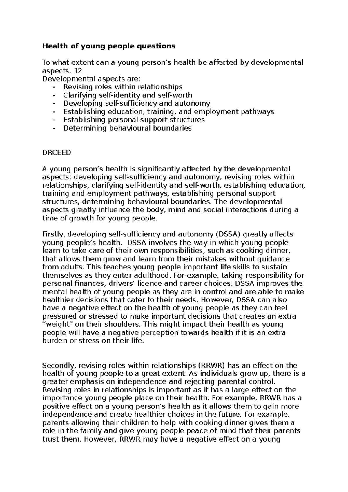 Health of Young People: Developmental Aspects Impacting Well-being ...