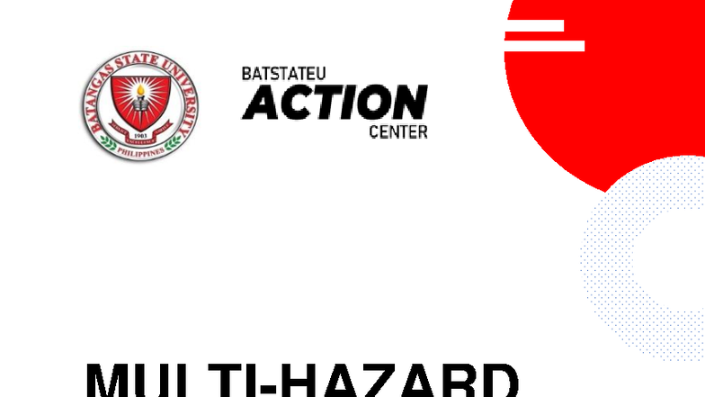 Multi-Hazard Emergency Preparedness Guide: BoR No. 107, S. 2020 - Studocu