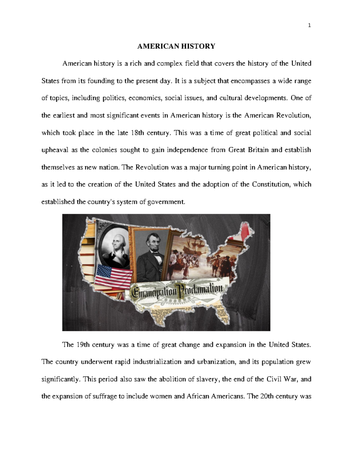 American History Overview: Key Events and Themes Explained - Studocu