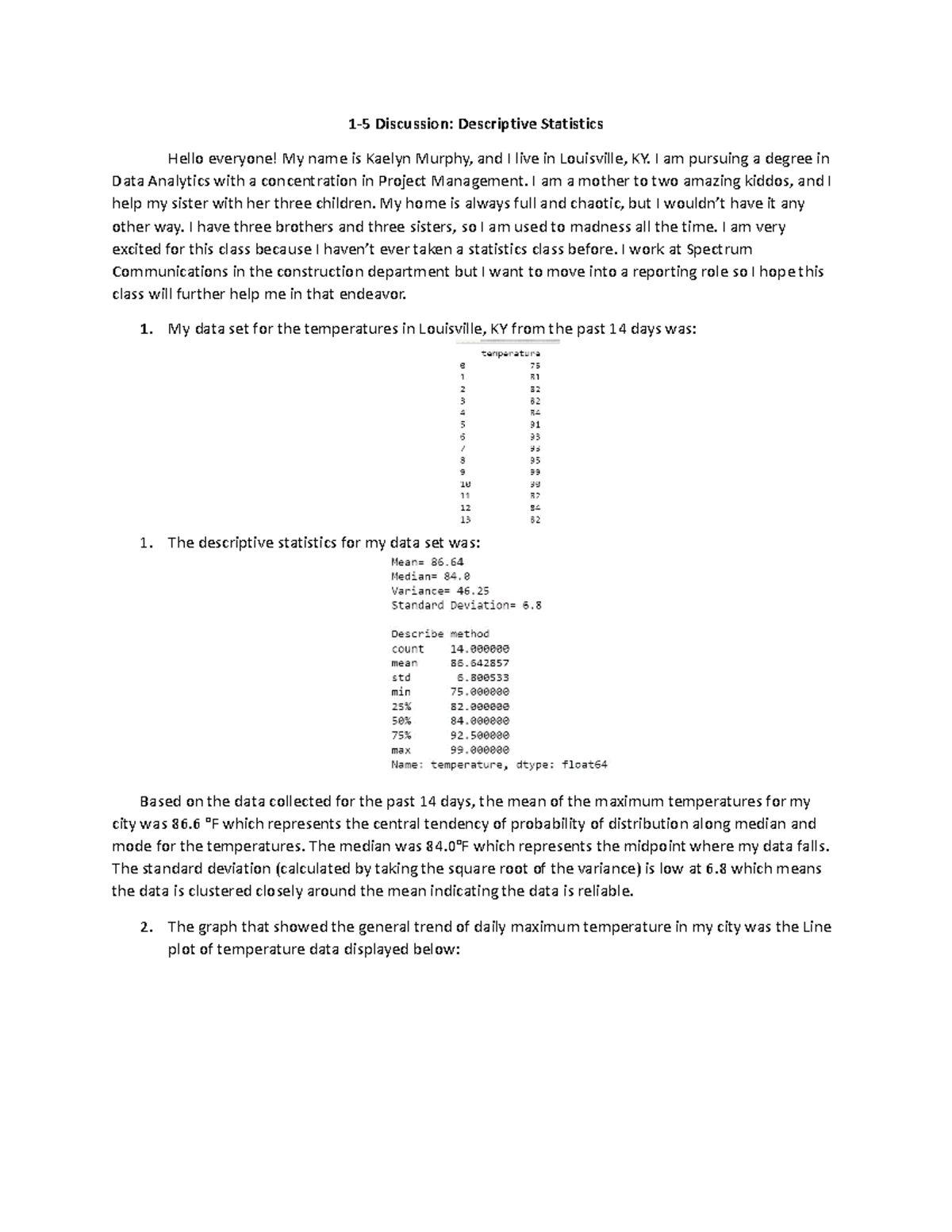 1-5 Discussion: Analyzing Descriptive Statistics in Data Analytics ...