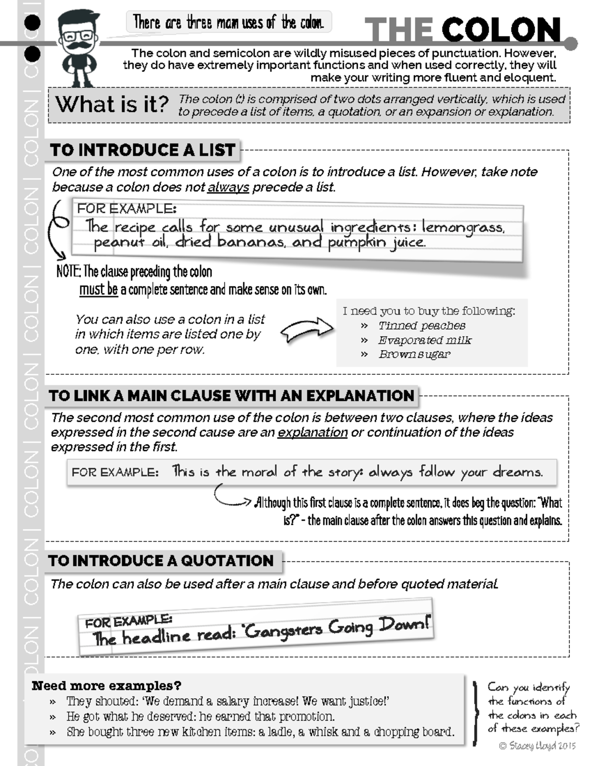 OLON COLON USAGE: A Grammar Handout on Colons - Studocu