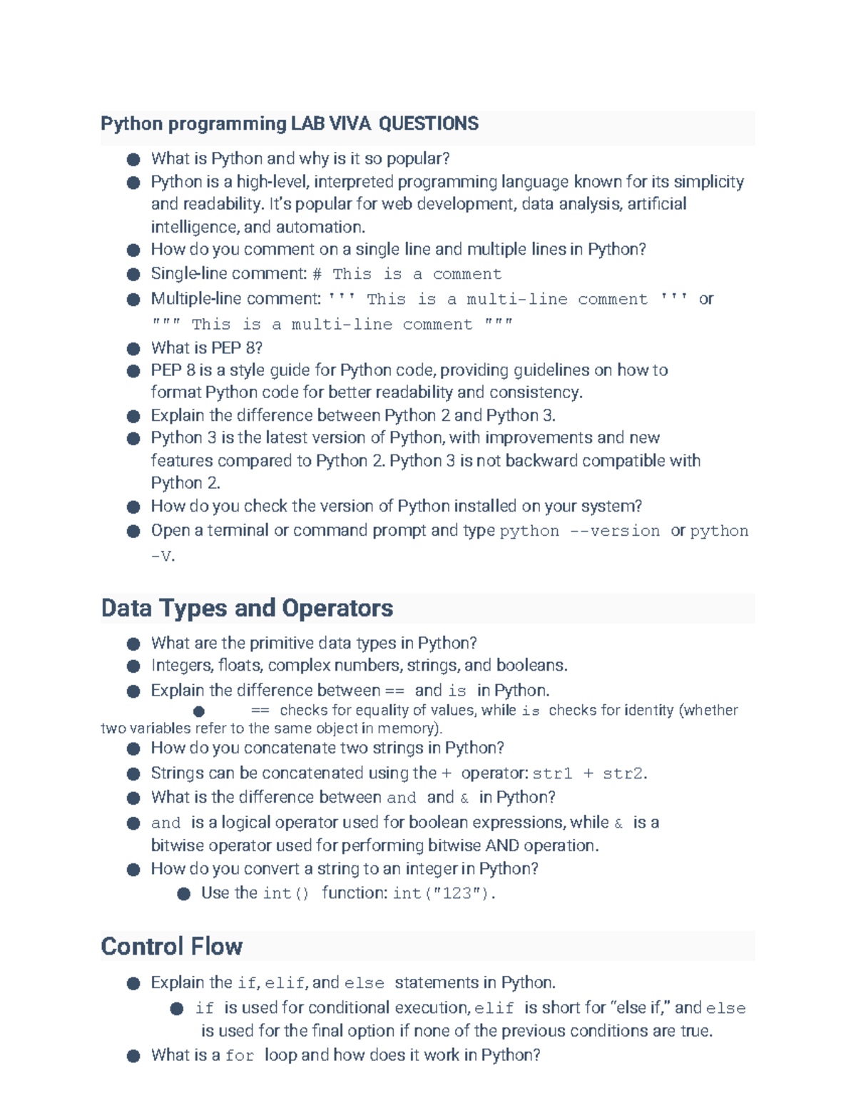 Python programming interview questions and answers pdf 100 - What is ...