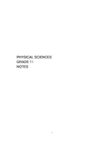 Physical Sciences Notes - Grade 11 - PHYSICAL SCIENCES GRADE 11 NOTES 1 ...