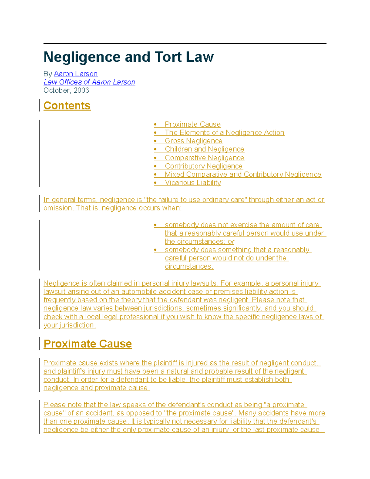 Negligence in Tort Law: Understanding Key Concepts and Elements - Studocu