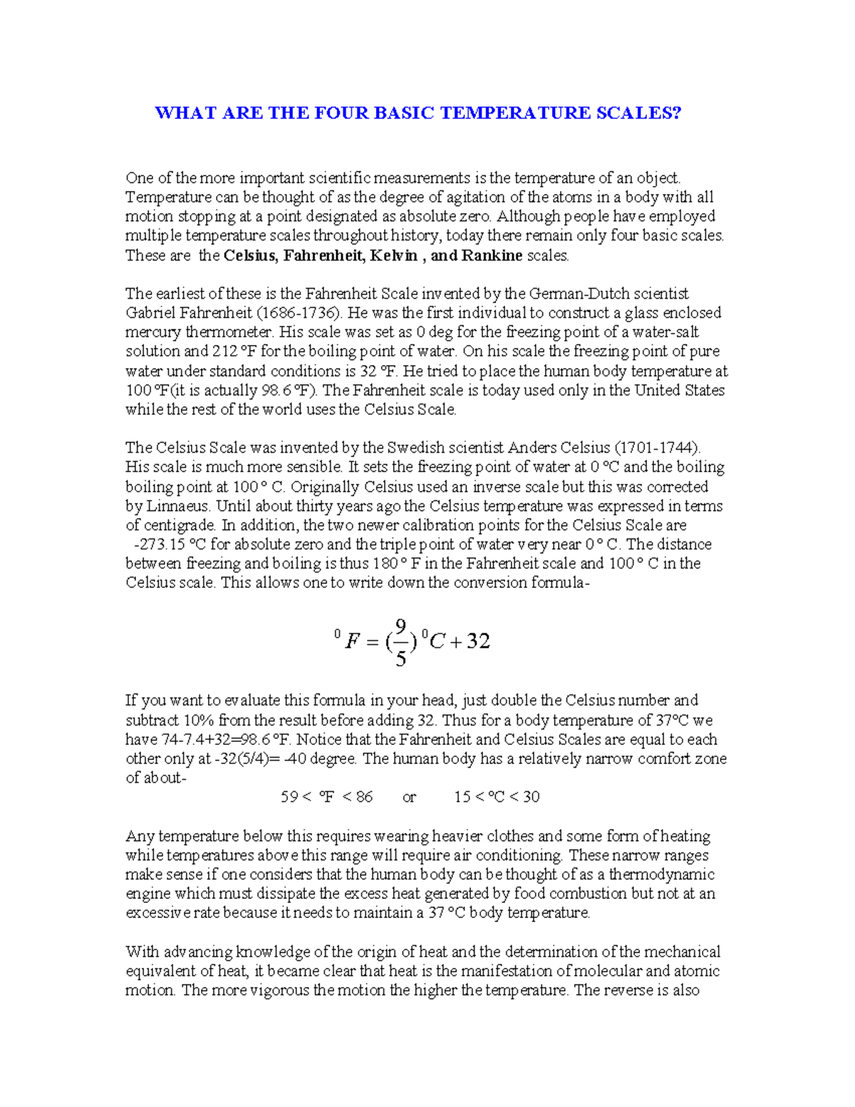 Temperature Scales: Understanding Celsius, Fahrenheit, Kelvin & Rankine ...