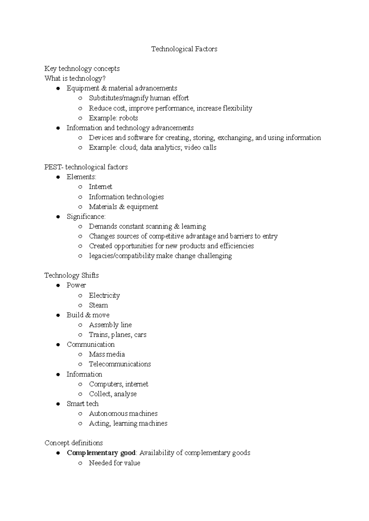 Technological Factors - How does technology influence other PEST ...