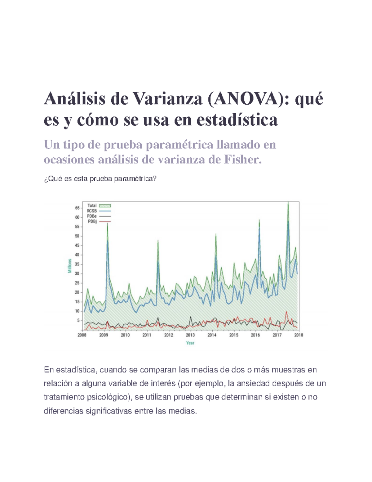Análisis de Varianza (ANOVA): Definición y Tipos - Guía 2023 - Studocu